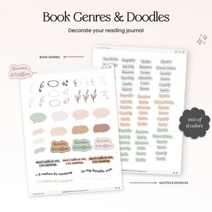 Book Lover Digital Stickers for Reading Journal, Goodnotes Stickers ...