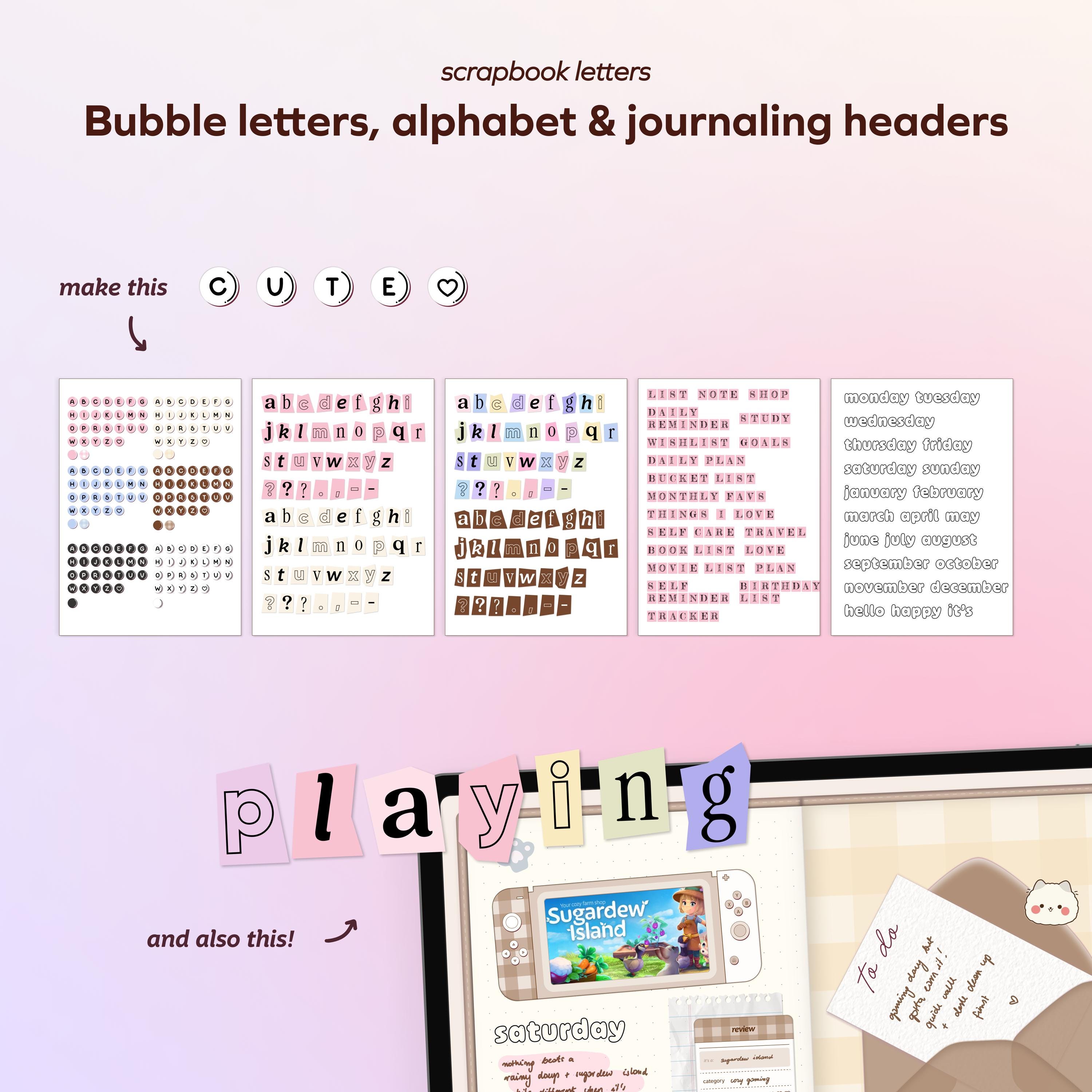 Digital Journaling Stickers for Bullet Journal and Planners, Goodnotes ...