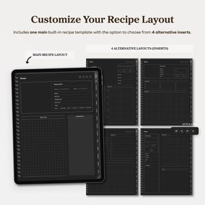 Digital Recipe Book for Ipad, Goodnotes Recipe Book Template, Recipe ...