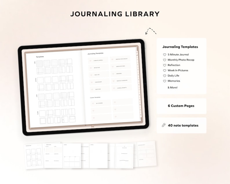 Digital Bullet Journal, Realistic Daily Notebook Scrapbook With ...