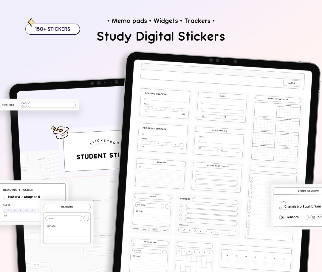 Student Digital Stickers for Planner Goodnotes Precropped - Etsy