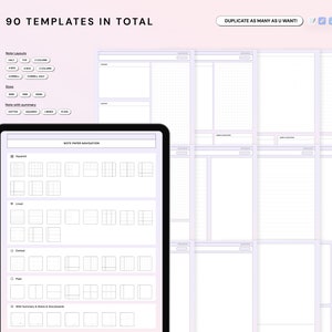 Digital Notepaper Student Notes Templates for Goodnotes Noteshelf ...