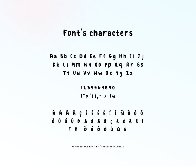 Clean Handwritten Font Cute Handwriting Planner Font - Etsy