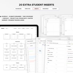 12 Student Digital Notebook Bundle, Hyperlinked Planner Notetaking for ...
