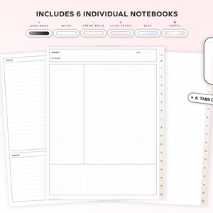 Student Digital Notebook Bundle Hyperlinked Notetaking Templates for ...