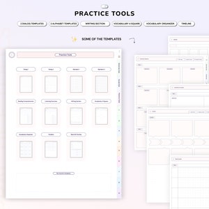 Language Learning Notebook/planner Learn Grammar Vocabulary Digital ...