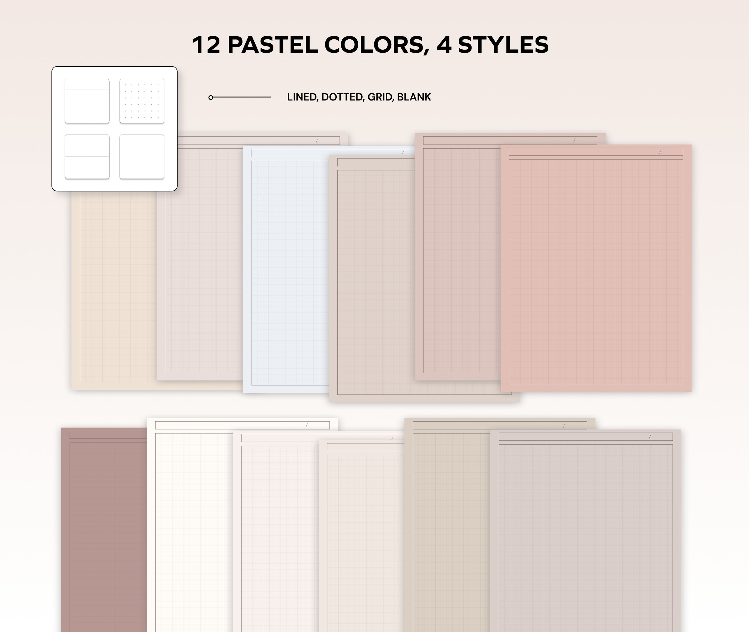 Digital Note Paper Templates, Student Notes for Ipad, Goodnotes ...
