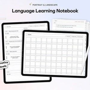 Language Learning Notebook Planner Learn Grammar Vocabulary Notability ...