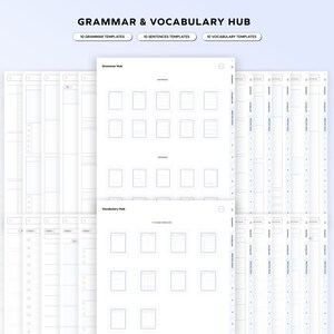 Language Learning Notebook/planner Learn Grammar Vocabulary Digital ...