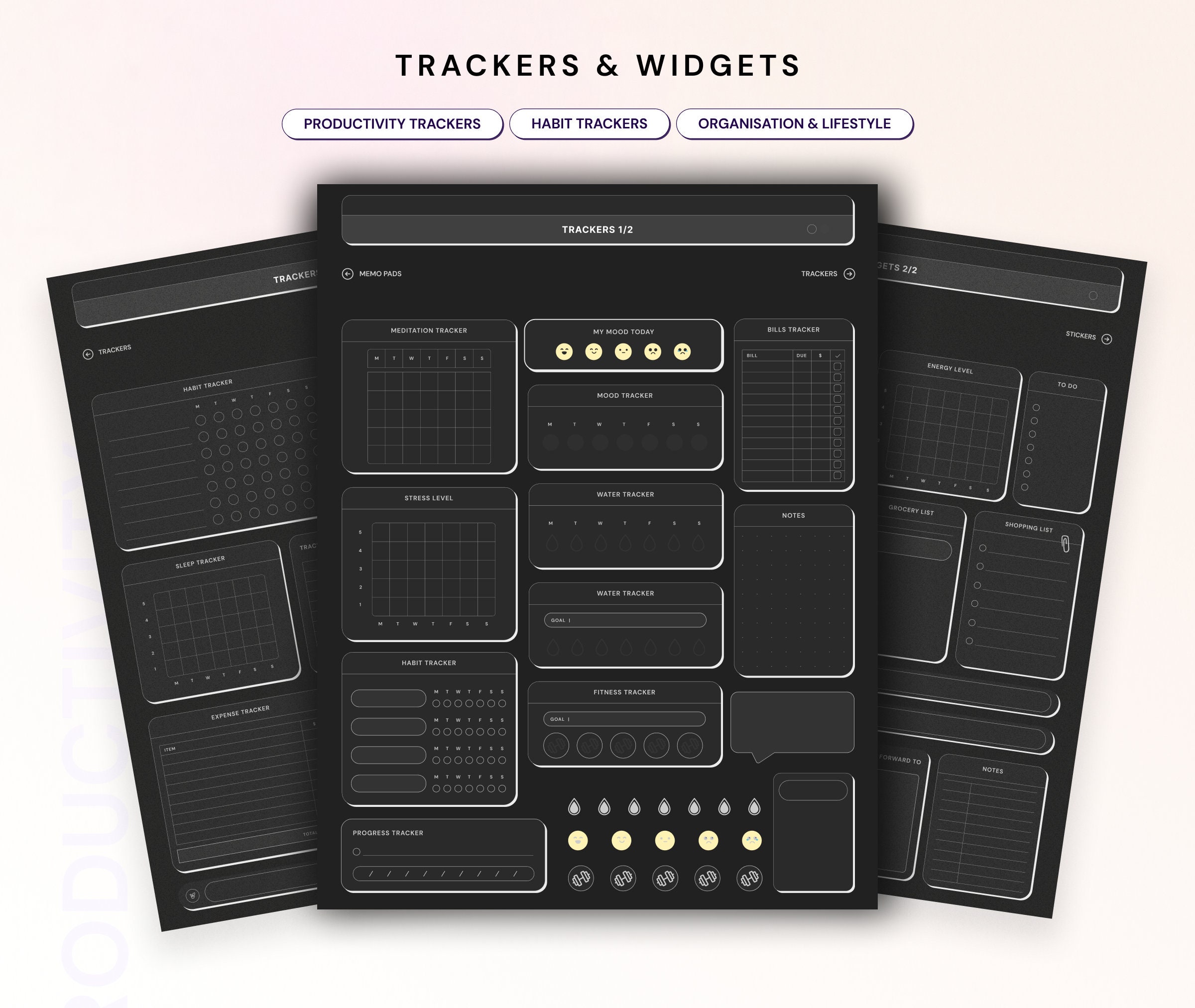 Everyday Digital Stickers for Planner Goodnotes Widget Sticker Book ...