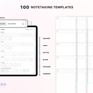 Student Digital Notebook Pastel Hyperlinked Goodnotes Templates Planner ...