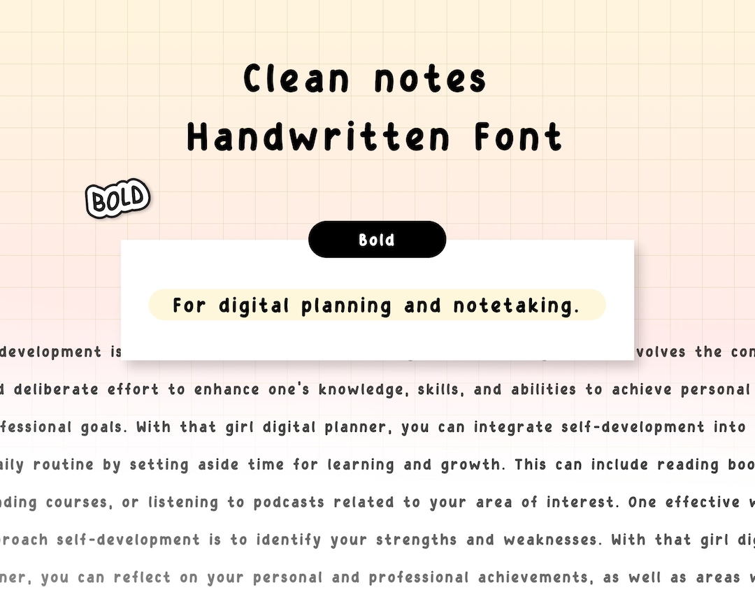 Clean Handwritten Font, Cute Handwriting, Planner Font, Handwrriten ...