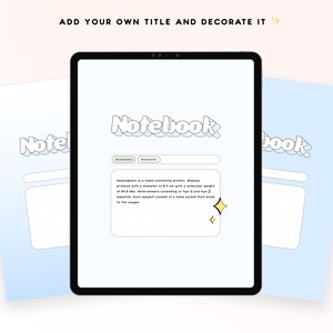 Digital Notebook Covers for Goodnotes and Notability Planner and ...