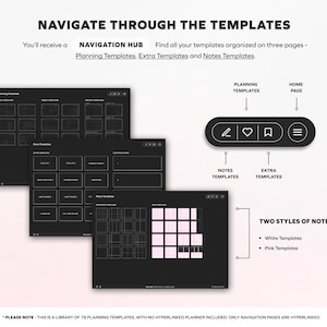 Undated Digital Planner Templates for Goodnotes, Notability iPad ...