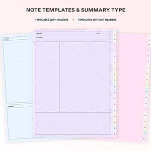 Student Digital Notebook Bundle Hyperlinked Notetaking Templates for ...