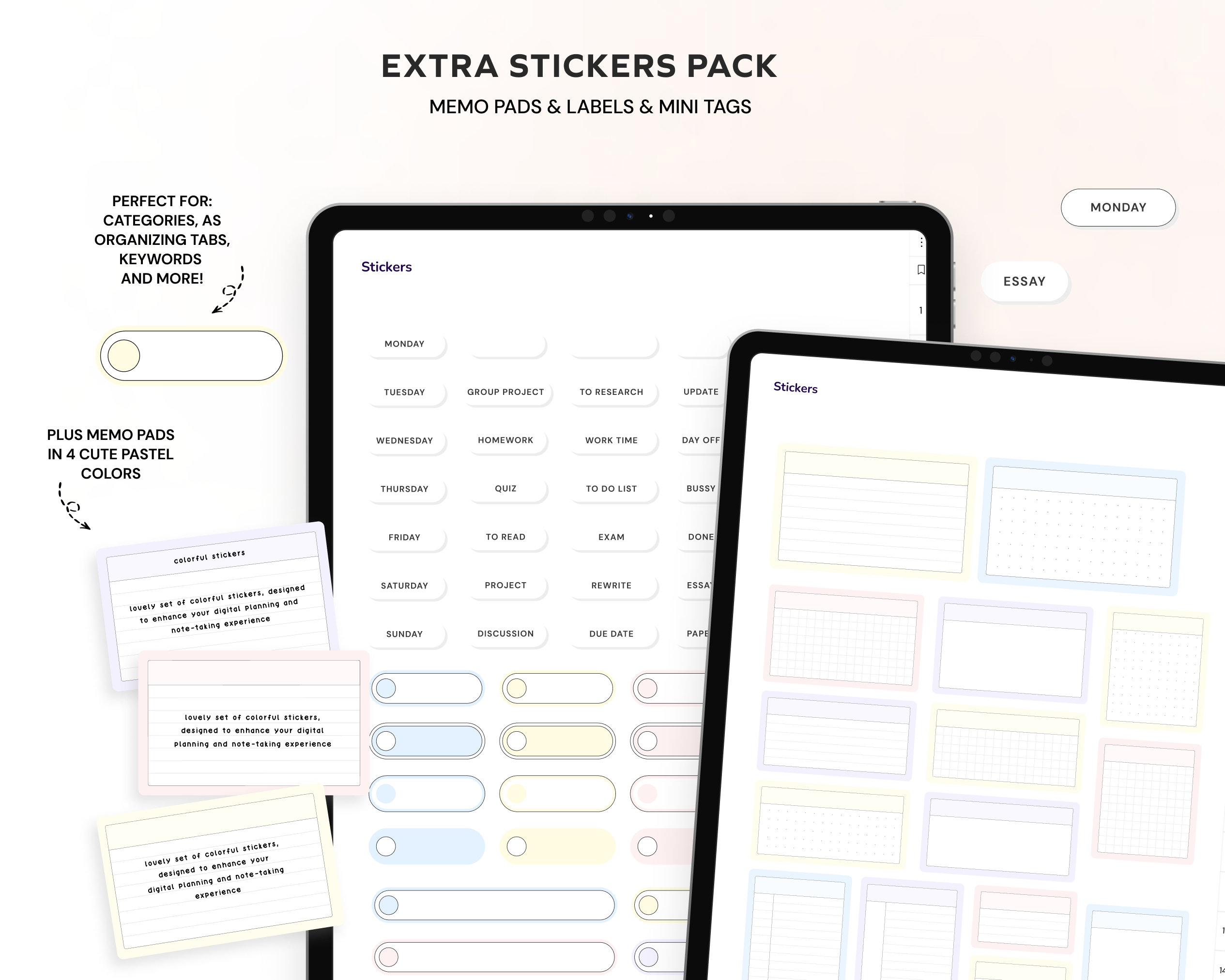Student Digital Notebook Hyperlinked Notetaking Templates Planner ...