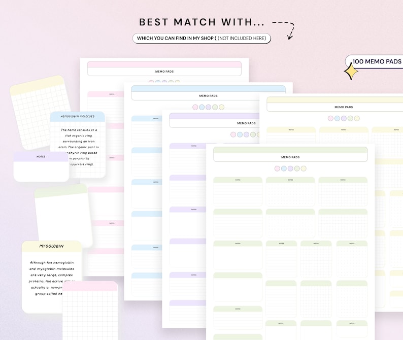Digital Notepaper Student Notes Templates for Goodnotes Noteshelf ...