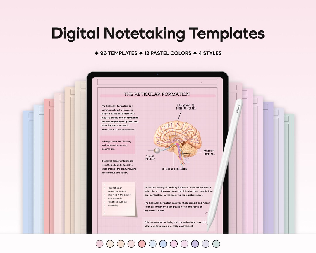 Digital Note Paper Templates, Student Notes for Ipad, Goodnotes ...