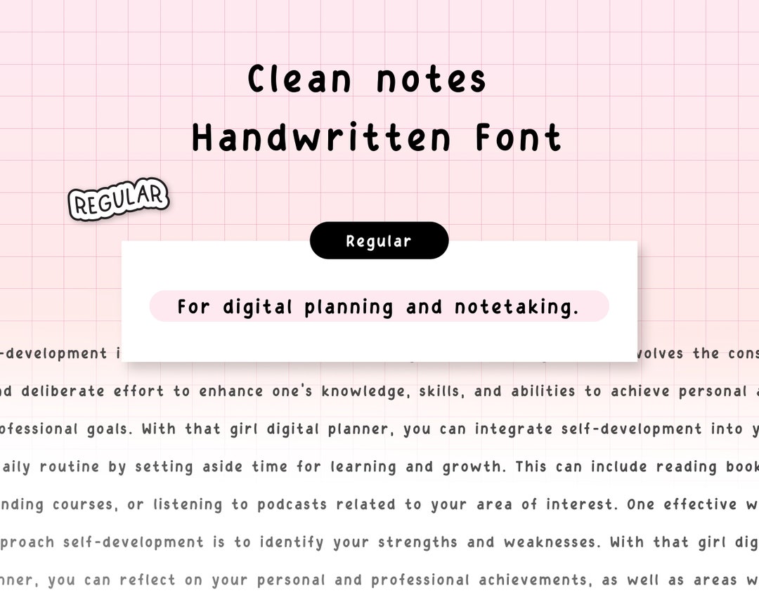 Clean Handwritten Font Cute Handwriting Planner Font Handwrriten Font ...