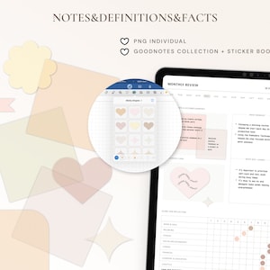 Transparent Digital Stickers for Planner Student Sticky Notes for ...