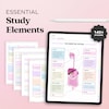 Cute Study Digital Stickers for Goodnotes Planner | Hand Drawn Student ...