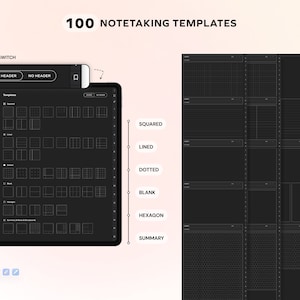 Student Digital Notebook Dark Mode | Hyperlinked Notetaking Templates ...