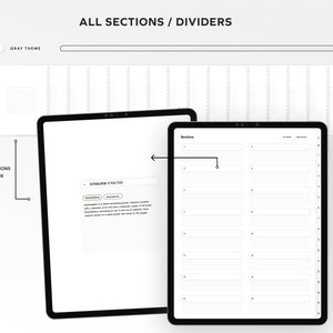 Student Digital Notebook, Minimalist Note Paper Hyperlinked Notetaking ...