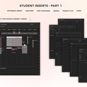 Student Digital Notebook Dark Mode | Hyperlinked Notetaking Templates ...