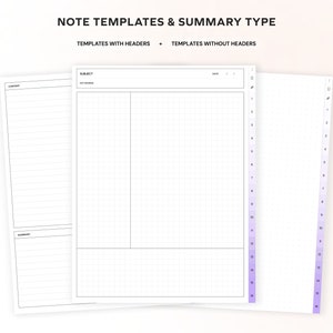 Student Digital Notebook Hyperlinked Notetaking Templates Planner ...