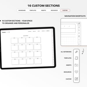 12 Student Digital Notebook Bundle, Hyperlinked Planner Notetaking for ...