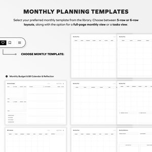 Undated Digital Planner Templates for Goodnotes, Notability iPad ...