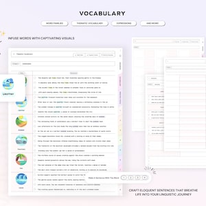 Language Learning Notebook/planner Learn Grammar Vocabulary Digital ...