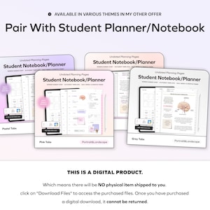 Student Digital Stickers for Planner Goodnotes Precropped Study ...