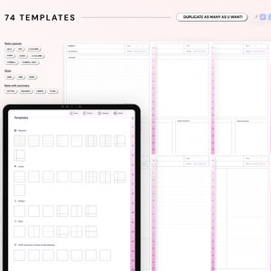 Student Digital Notebook Hyperlinked Note Paper Templates for Goodnotes ...