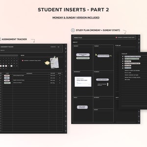 Student Digital Notebook Dark Mode | Hyperlinked Notetaking Templates ...