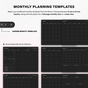 Undated Digital Planner Templates for Goodnotes, Notability iPad ...