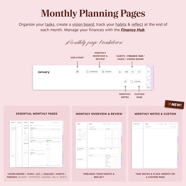 2026 Study Planner for Goodnotes, College University Academic Notebook ...