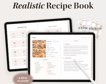 Digital Recipe Book for Ipad, Goodnotes Recipe Book Template, Recipe ...