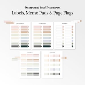 Minimalist Transparent Digital Planner Stickers for Ipad, Goodnotes ...