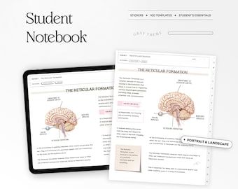 Student Digital Notebook Hyperlinked Notetaking Templates Planner ...