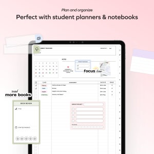 School Digital Stickers for Planner, Goodnotes Widget Student Sticker ...