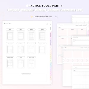 Language Learning Notebook/planner Learn Grammar Vocabulary Digital ...