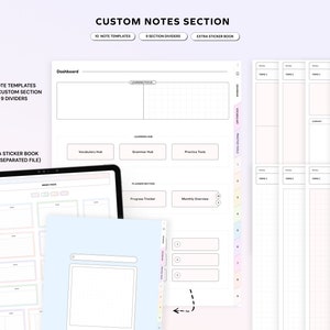Language Learning Notebook/planner Learn Grammar Vocabulary Digital ...