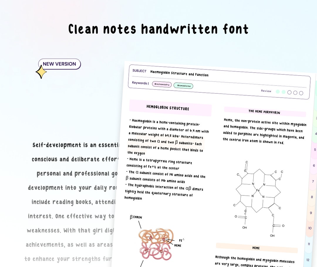 Clean Handwritten Font Cute Handwriting Planner Font - Etsy