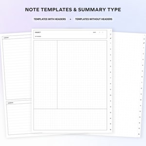 Student Digital Notebook Hyperlinked Notetaking Templates Planner ...