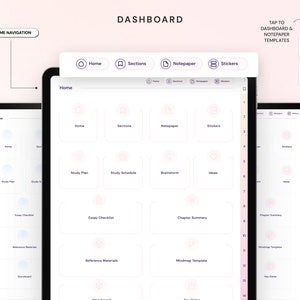 Student Digital Notebook Bundle Hyperlinked Notetaking Templates for ...