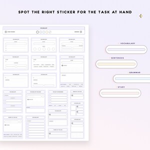 Study Digital Stickers for Goodnotes Language Learning Sticker Book ...