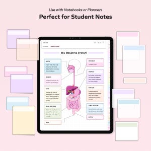 Study Digital Stickers for Student, Notebook Planner Goodnotes Widgets ...