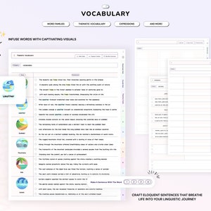 Language Learning Notebook/planner Learn Grammar Vocabulary Digital ...