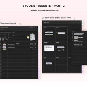 Student Digital Notebook Dark Mode, Hyperlinked Notetaking Templates ...